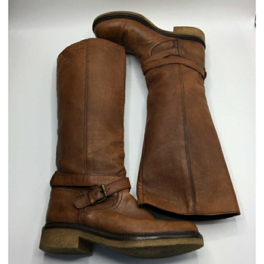 Boemos Tall Italian Leather Riding Boots - Gem